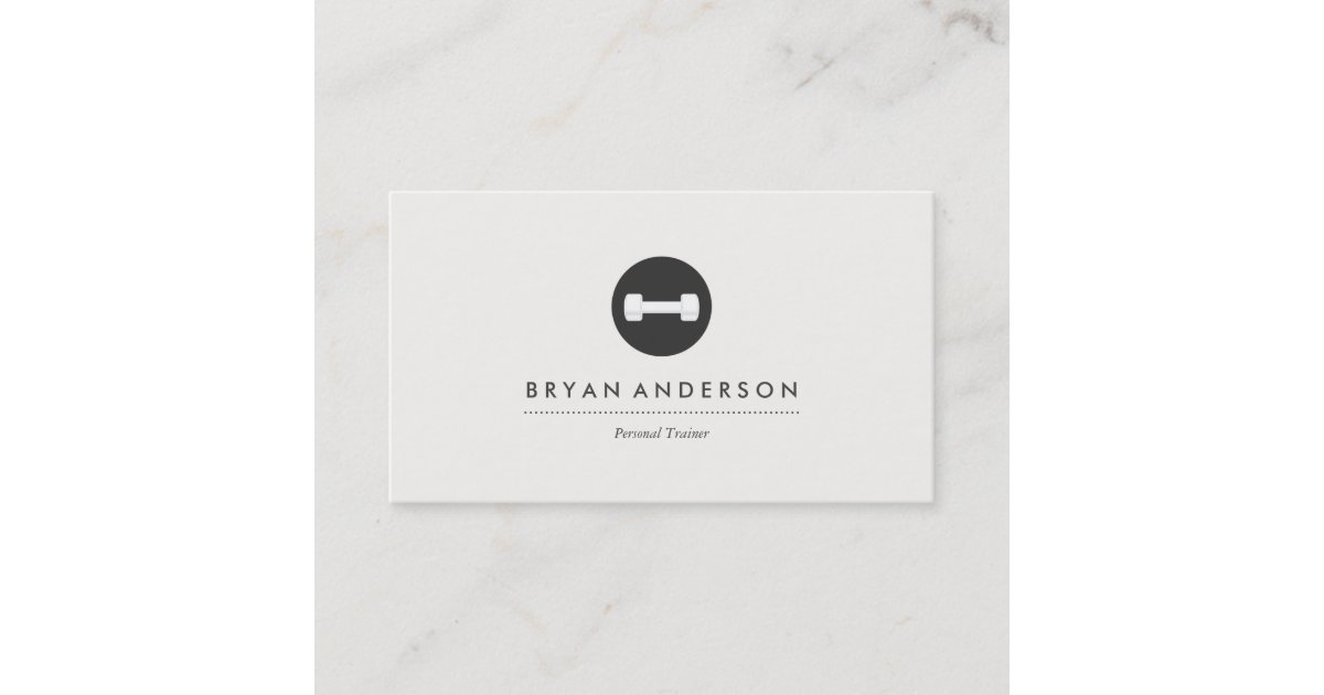 Personal Trainer Logo Business Card | Zazzle