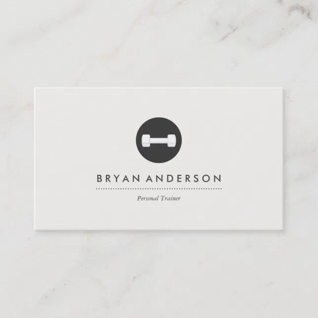 Personal Trainer Logo Business Card | Zazzle