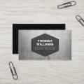 Personal Trainer Logo on Faux Silver Business Card | Zazzle