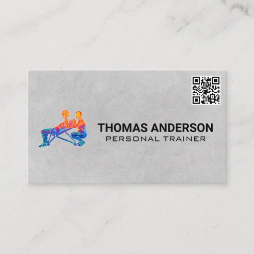 Personal Trainer Logo | QR Code Business Card | Zazzle