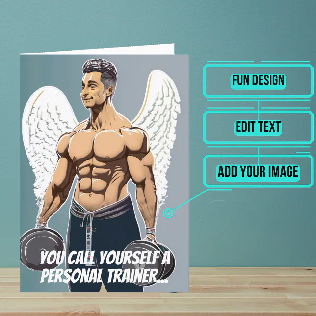 Personal Trainer or Coach Gym Birthday Card | Zazzle