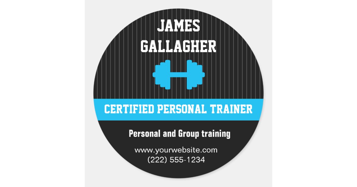 Personal Trainer Promotional Sticker | Zazzle