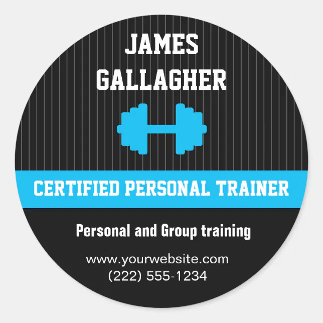 Personal Trainer Promotional Sticker | Zazzle