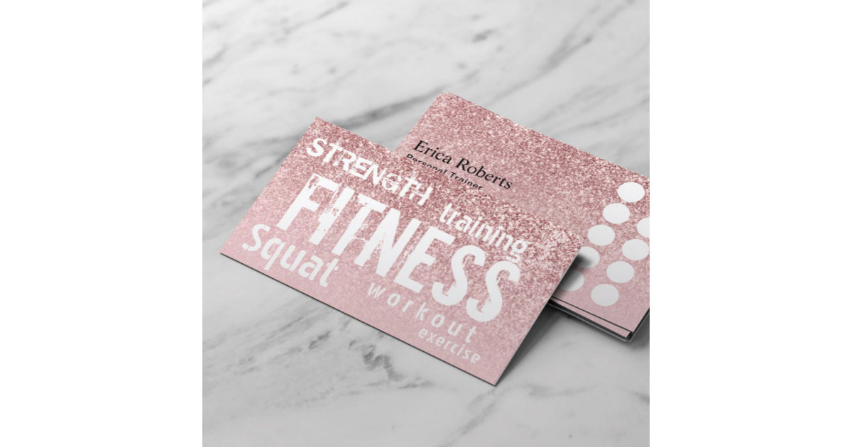 Personal Trainer Rose Gold Glitter Fitness Loyalty | Zazzle