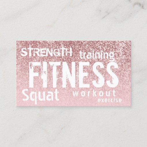 Personal Trainer Rose Gold Glitter Fitness Loyalty | Zazzle