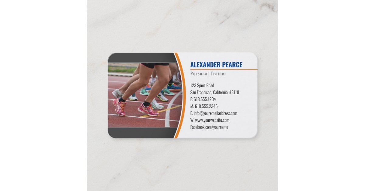 Personal Trainer | Running Business Card | Zazzle