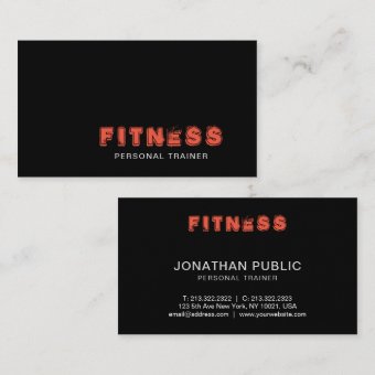 Personal Trainer Sport Coach Fitness Gym Center Business Card | Zazzle