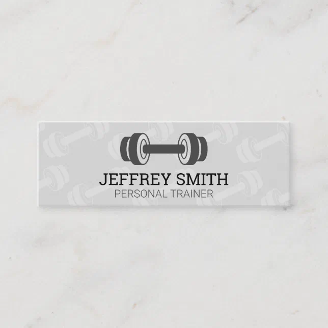 Personal Trainer | Weights Mini Business Card | Zazzle
