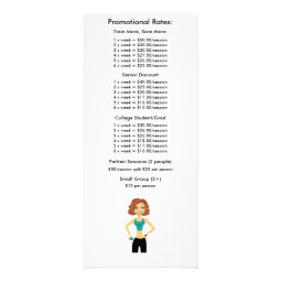 Personal Training Flyer w/ Rates Rack Card | Zazzle