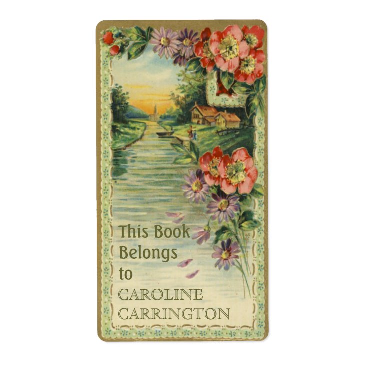 Personal Vintage Bookplate Labels | Zazzle