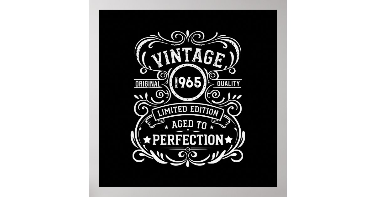 Personaliazed sixty vintage 60th birthday party poster | Zazzle
