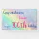 Personalised 100th Birthday Banner | Zazzle