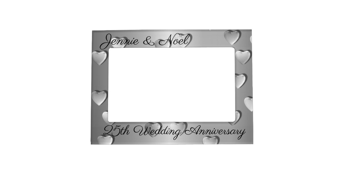 Personalised 25th Wedding Anniversary Photo Frame | Zazzle