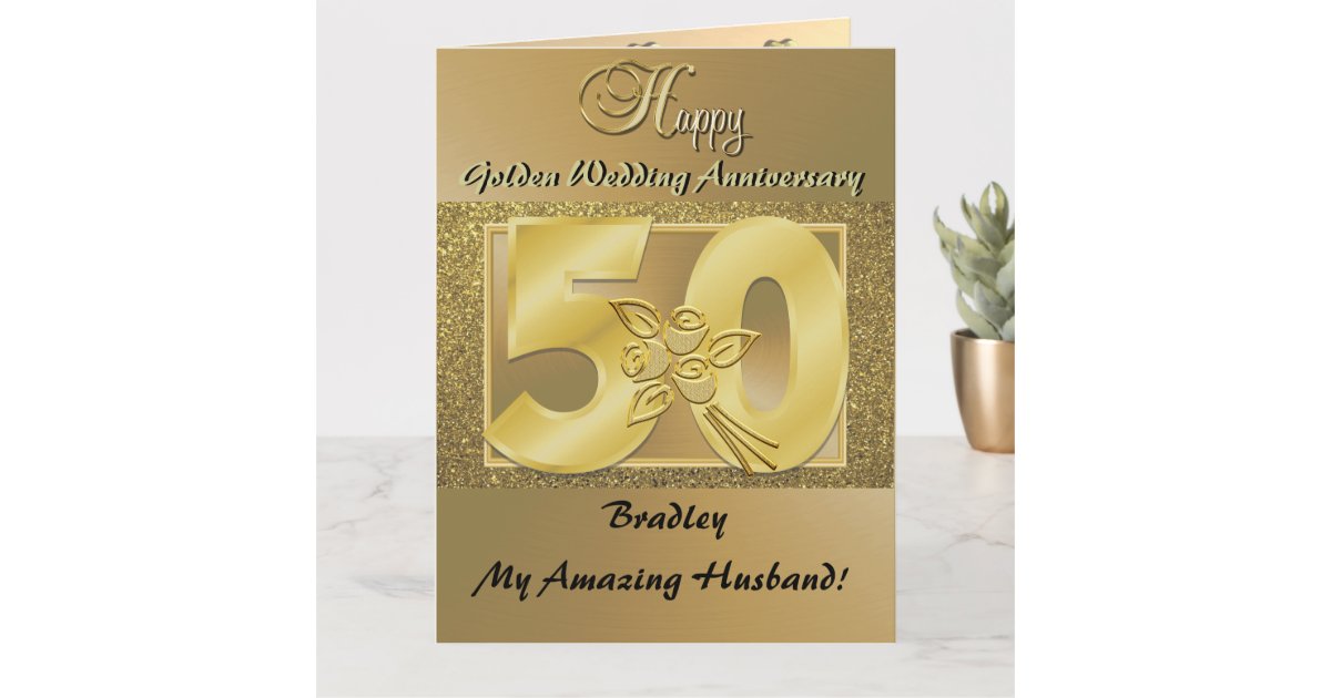 Personalised 50th Wedding Anniversary Card Husband Zazzle personalised-50th-wedding-anniversary-card-husband-zazzle
