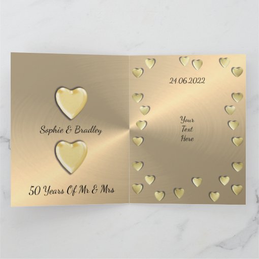 Personalised 50th Wedding Anniversary Card Husband | Zazzle