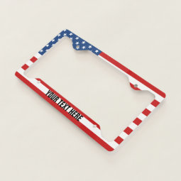 Personalised American Flag License Plate Frame | Zazzle