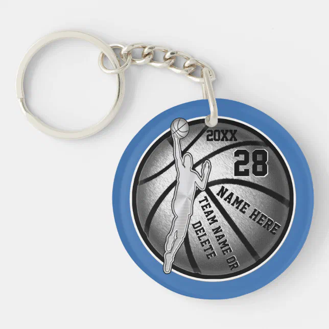 Personalised Basketball Gifts for Players Keychain | Zazzle
