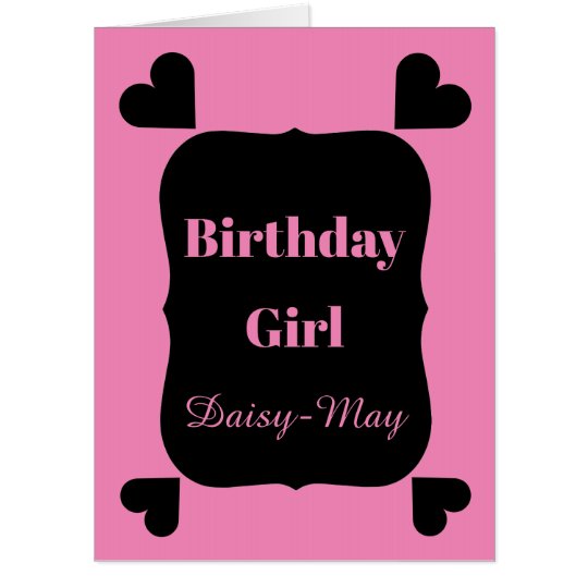 Personalised Beautiful girly birthday girl card | Zazzle.com