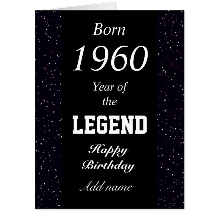 Personalised birth year birthday card | Zazzle