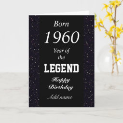 Personalised birth year birthday card | Zazzle