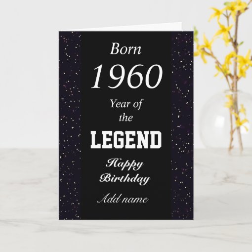 Personalised birth year birthday card | Zazzle