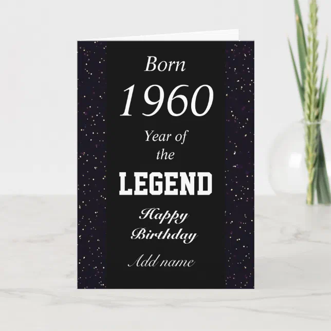 Personalised birth year birthday card | Zazzle