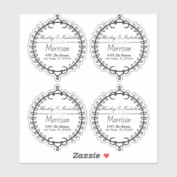 Personalised Clear Calligraphy Address Labels | Zazzle