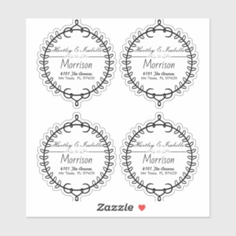 Personalised Clear Calligraphy Address Labels | Zazzle