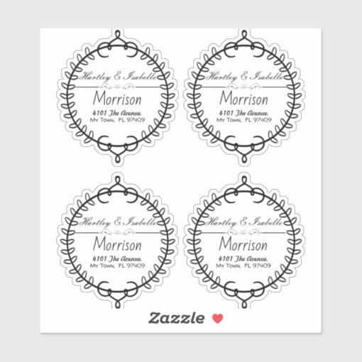 Personalised Clear Calligraphy Address Labels | Zazzle