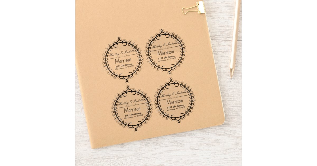 Personalised Clear Calligraphy Address Labels | Zazzle