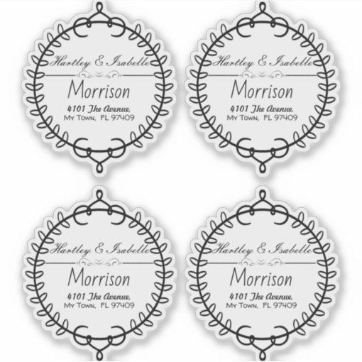 Personalised Clear Calligraphy Address Labels | Zazzle