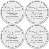 Personalised Clear Round Address Labels | Zazzle