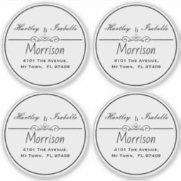 Personalised Clear Round Address Labels | Zazzle