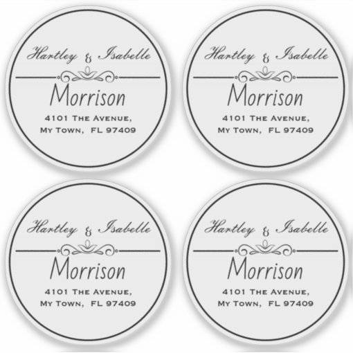 Personalised Clear Round Address Labels | Zazzle