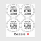 Personalised Custom Clear Label Stickers | Zazzle