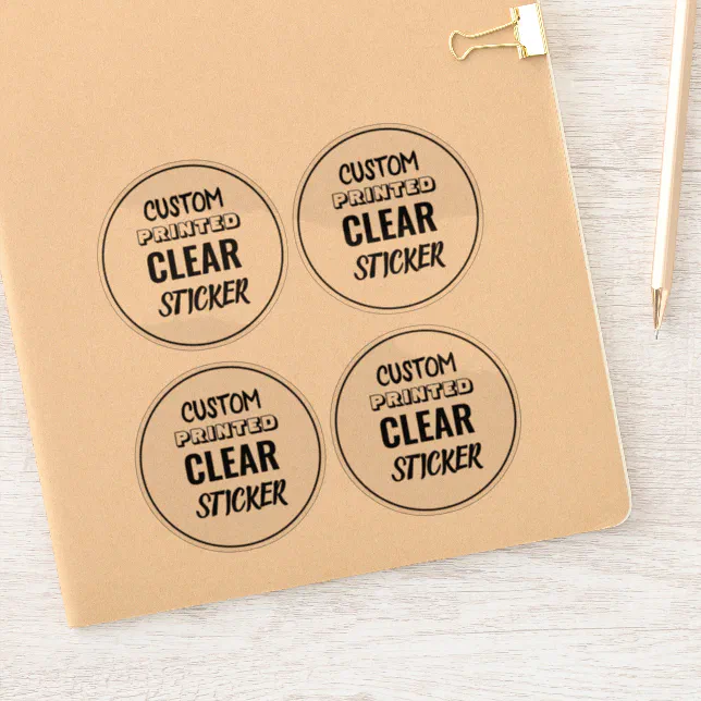 Personalised Custom Clear Label Stickers | Zazzle