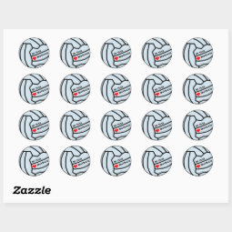 Personalised Custom Colour Love Netball Team Classic Round Sticker | Zazzle