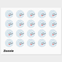 Personalised Custom Colour Netball Team Classic Round Sticker | Zazzle