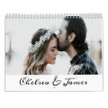Personalised Elegant Calligraphy Couple Photo Calendar | Zazzle