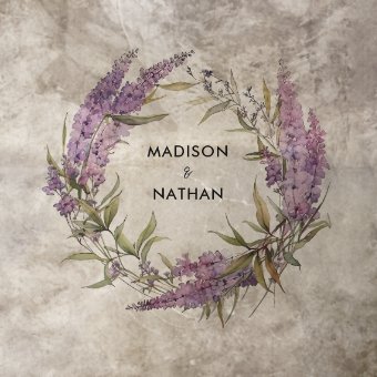 Personalised & Elegant Wedding Floor Decals, Lilac Floor Decals | Zazzle