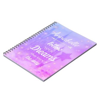 Personalised Fairytale Dreams Castle Girly Notebook | Zazzle
