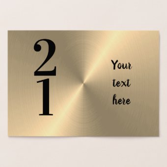 Personalised Gold 21st Birthday Card | Zazzle