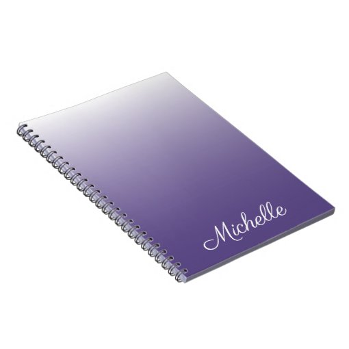 Personalised gradient ombre Ultra Violet Notebook | Zazzle