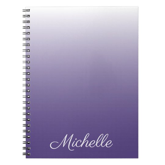 Personalised gradient ombre Ultra Violet Notebook | Zazzle.com
