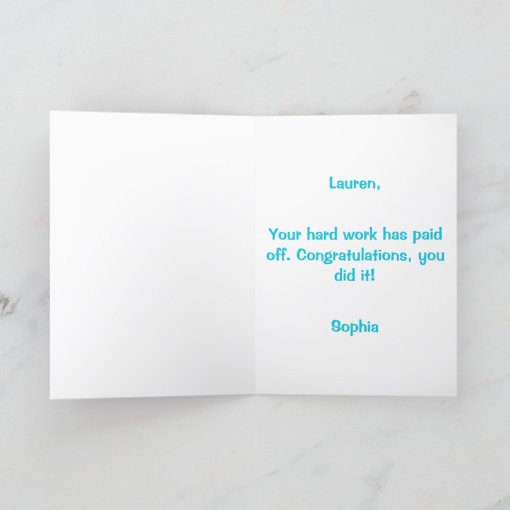 Personalised Graduation Cap Congratulations Card | Zazzle