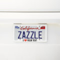 Personalised I Love License Plate Frame | Zazzle
