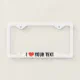 Personalised I Love License Plate Frame | Zazzle