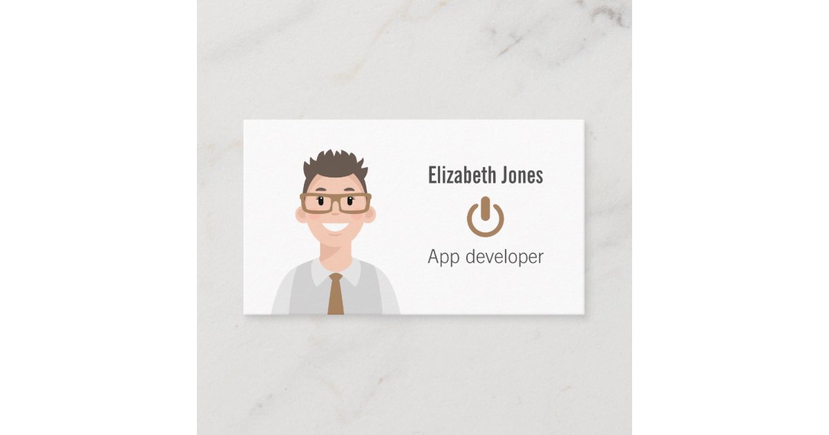 Personalised IT Avatar Business Card | Zazzle