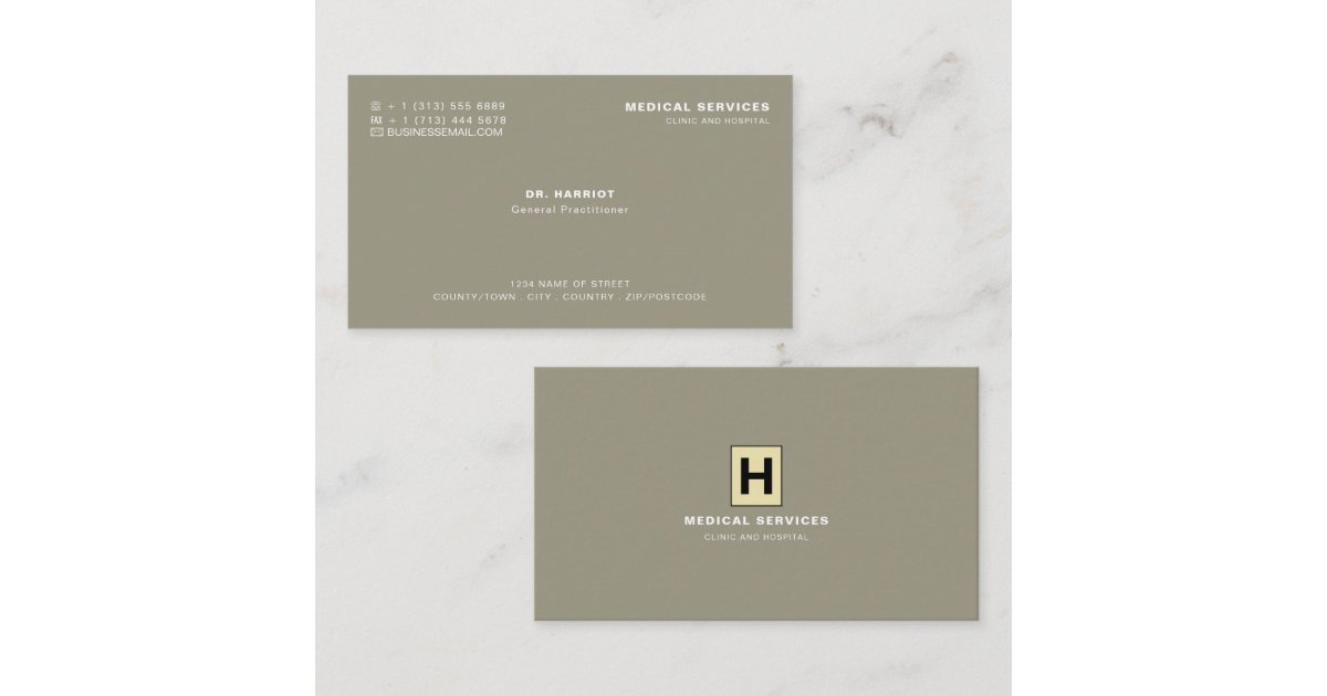 Personalised Logo, General Practitioner, Nurse Business Card | Zazzle