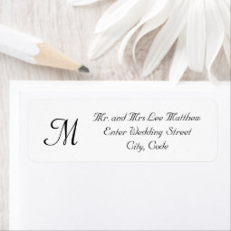 Personalised Monogram Wedding Invitation Labels | Zazzle